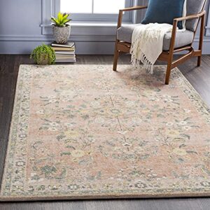 artistic weavers maadai printed floral area rug, 7'6" x 9'6", pale pink