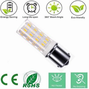 Ba15s 1156 1141 S8 12V-24V Led Bulbs, 5Watt Low Voltage Bayonet Single Contact, 500Lm Warm White 3000K, for RV, Outdoor Landscape Lighting and Camper, Boat Lights. (Pack of 2)