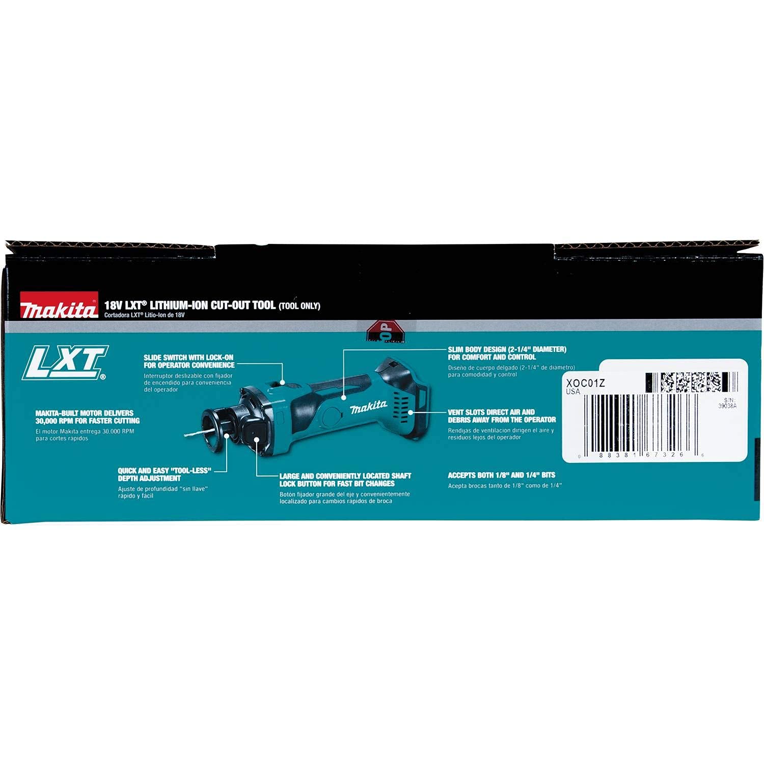 Makita XOC01Z 18V LXT Lithium-Ion Cordless Cut-Out Tool, Only (Renewed)