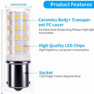 Ba15s 1156 1141 S8 12V-24V Led Bulbs, 5Watt Low Voltage Bayonet Single Contact, 500Lm Warm White 3000K, for RV, Outdoor Landscape Lighting and Camper, Boat Lights. (Pack of 2)