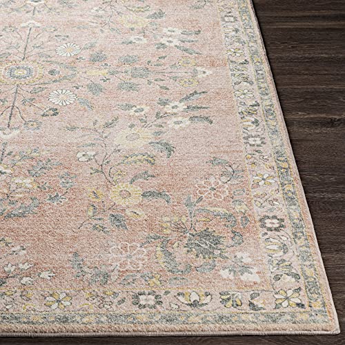 Artistic Weavers Maadai Printed Floral Area Rug, 7'6" x 9'6", Pale Pink