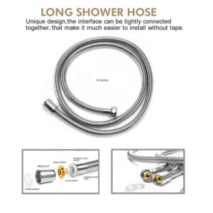 Ruimou Hand Held Bidet Shower Set,Bathroom Bidet Sprayer for Toilet,Handheld Toilet Bidet Shower Sprayer Stainless Steel Hose,Combo in Washroom