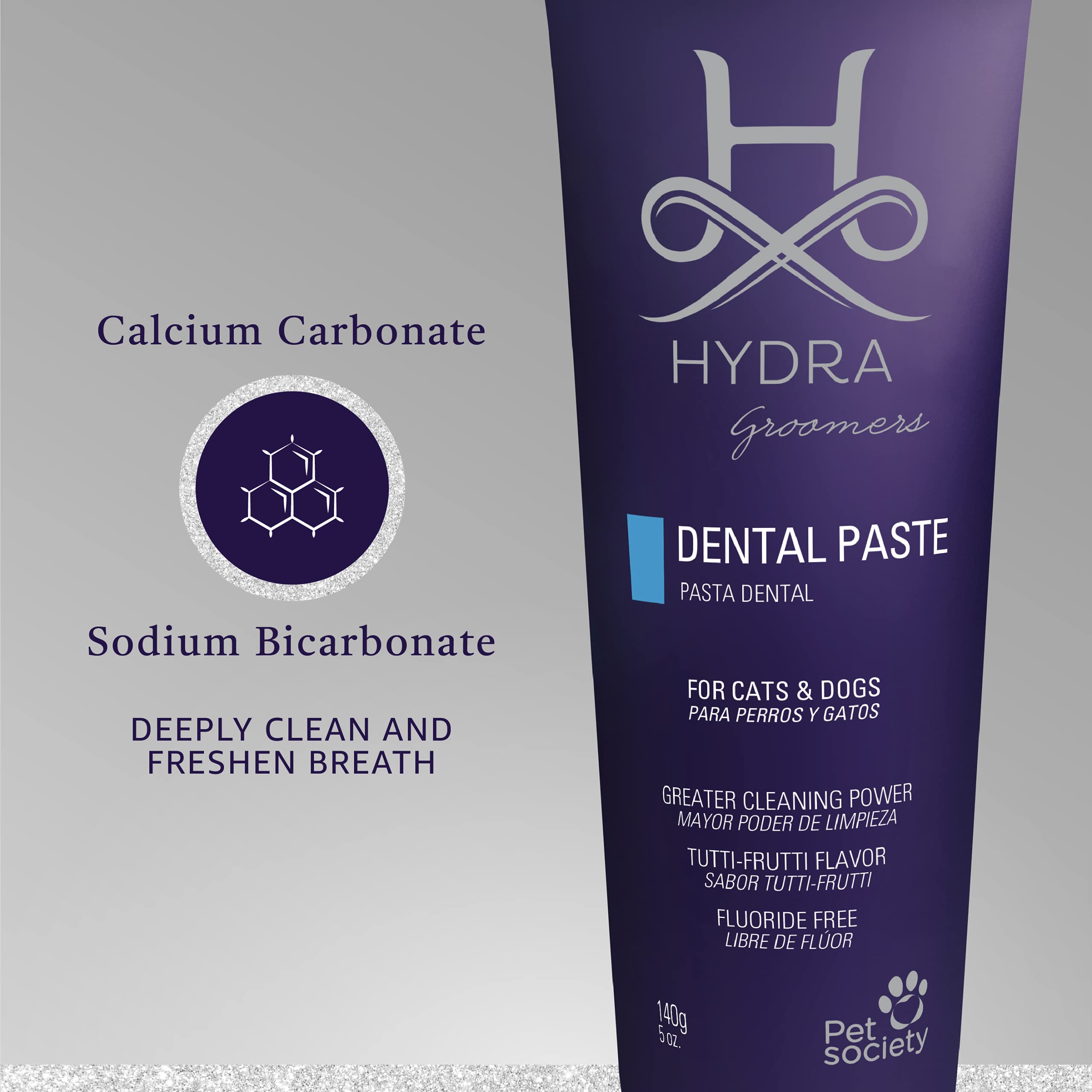 Hydra Professional Dental Paste, Fluoride-Free Pet Toothpaste, Breath Freshener for Dogs and Cats, Suitable for All Breeds, 5 Ounces