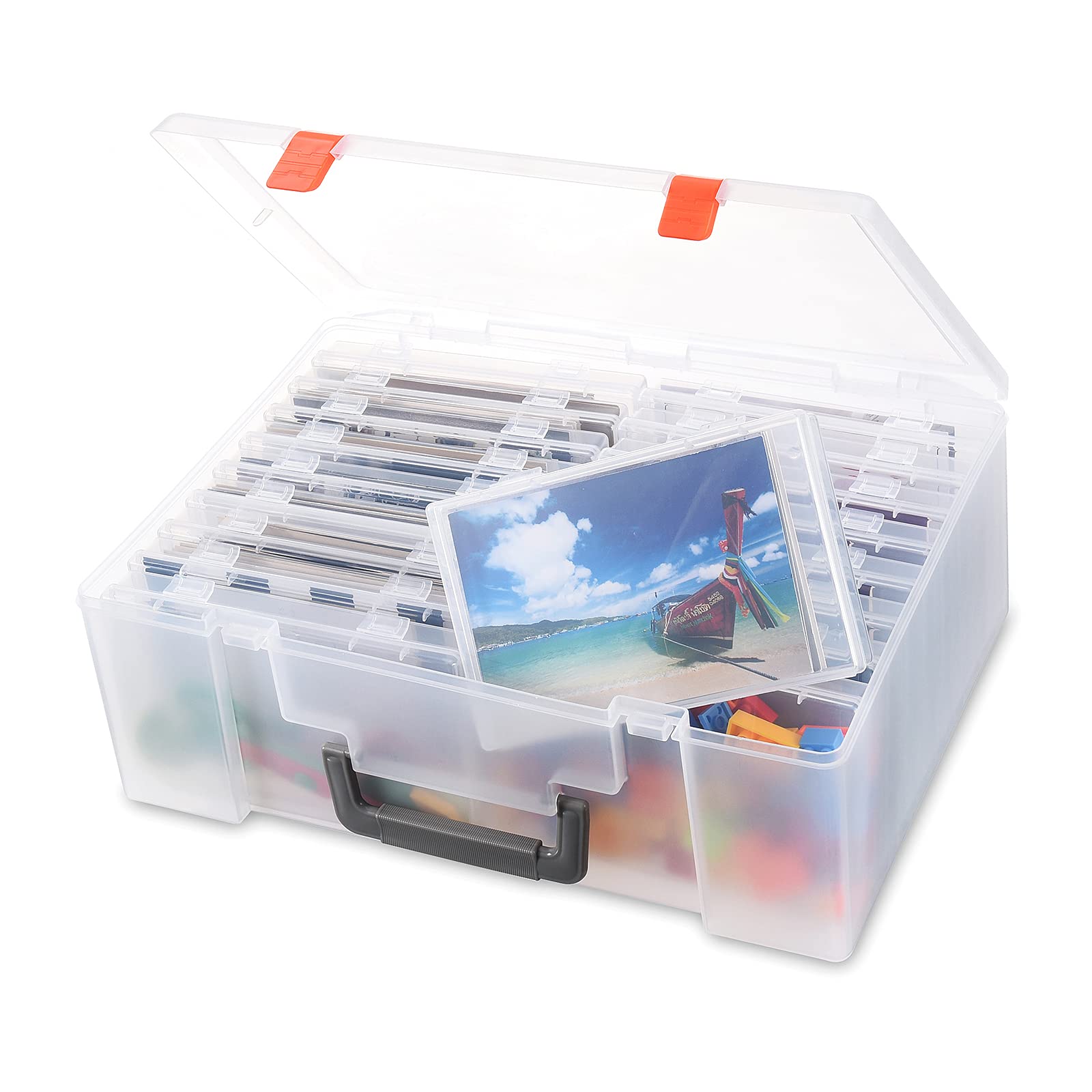 iBune Large Lock Box, Lockable Storage Box Medicine Lock Box