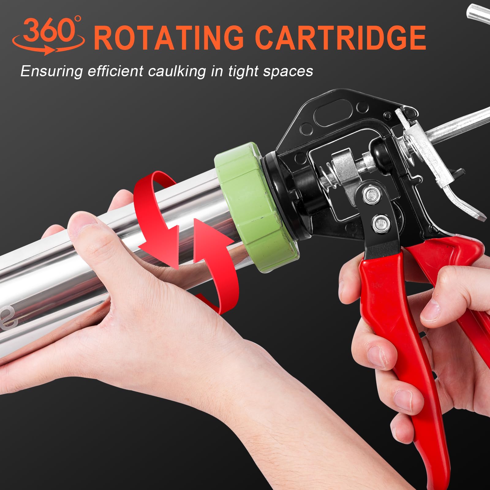 Sausage Caulking Gun, Manual Drive, High Thrust Caulk Gun for Processing Adhesive Cartridges