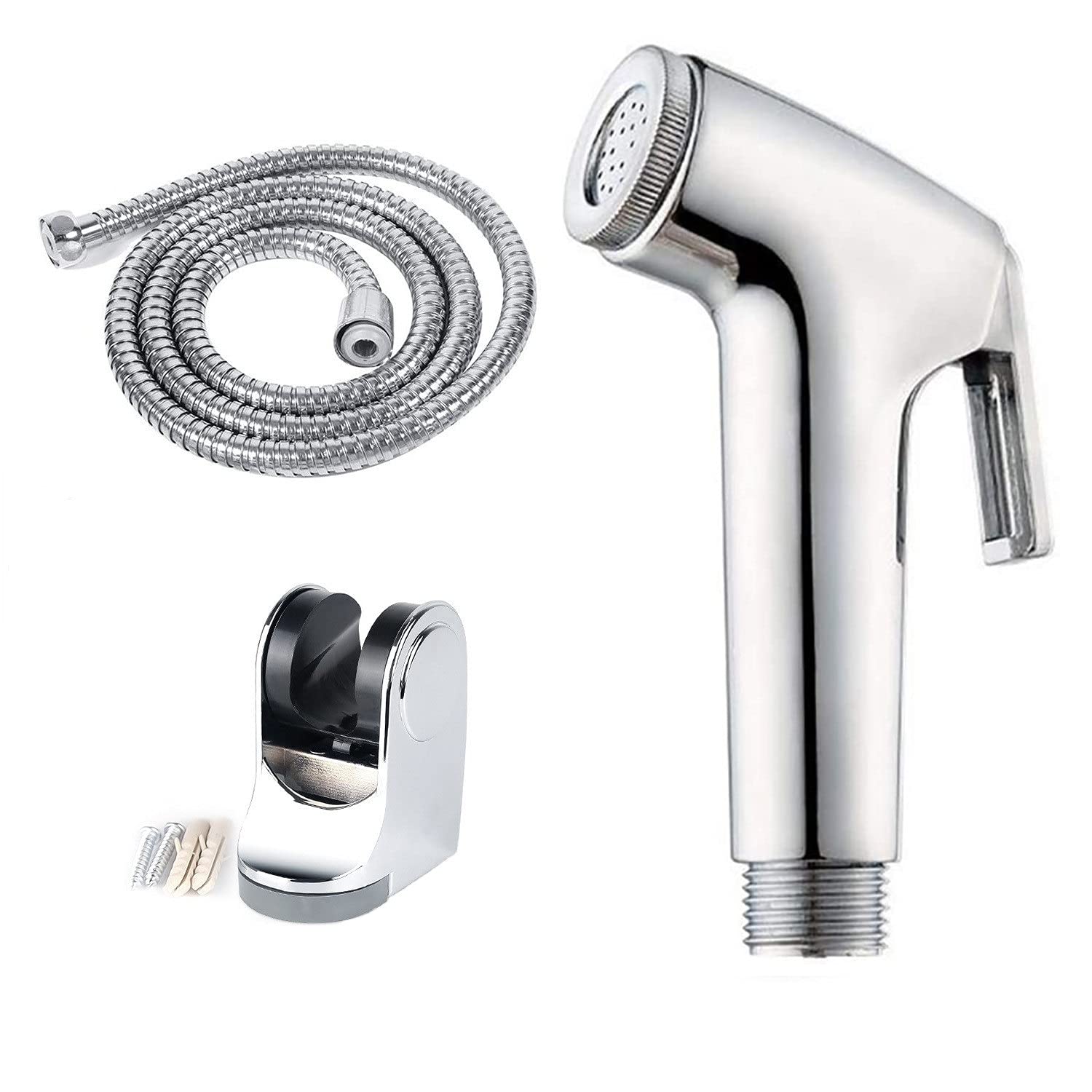 Ruimou Hand Held Bidet Shower Set,Bathroom Bidet Sprayer for Toilet,Handheld Toilet Bidet Shower Sprayer Stainless Steel Hose,Combo in Washroom