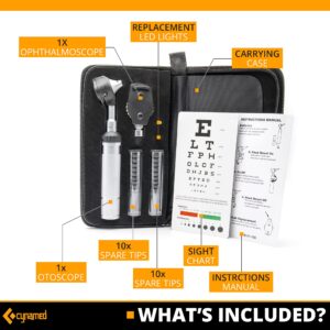 Cynamed Fiber-Optic LED Otoscope/Medical School kit - Dual Attachment