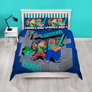 Minecraft Survive Double Duvet Cover and Pillowcase Set