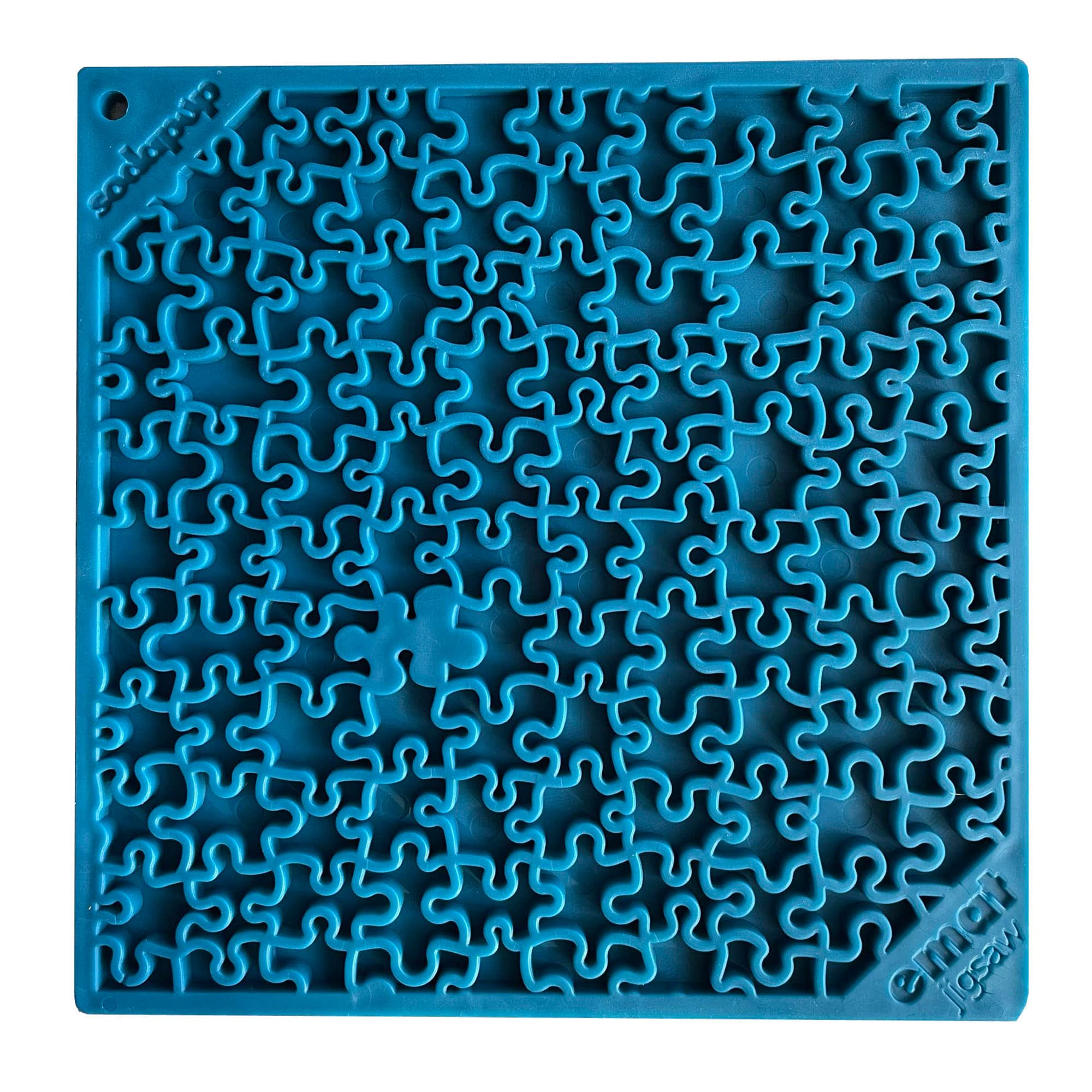 SodaPup Jigsaw eMat – Durable Lick Mat Feeder Made in USA from Non-Toxic, Pet-Safe, Food Safe Rubber for Mental Stimulation, Avoiding Overfeeding, Fresh Breath, Digestive Health, Calming, & More