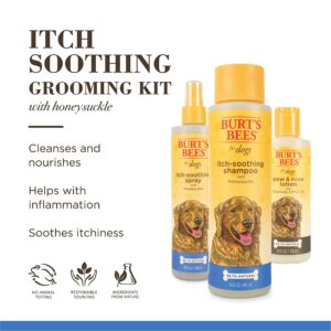 Burt's Bees Bundle Itch Soothing Grooming Kit - Includes Natural Itch Soothing Shampoo & Itch Soothing Spray with Honeysuckle, and Paw & Nose Lotion with Rosemary & Olive Oil - Made in The USA