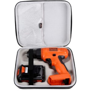 mchoi hard portable case compatible with black+decker 20v max cordless drill/driver (ld120va),case only