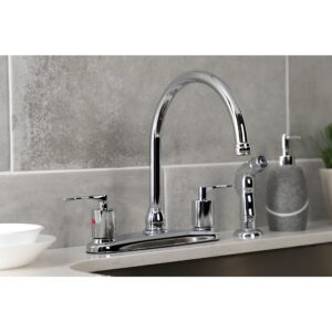 Kingston Brass FB791SVLSP Serena 8" Centerset Kitchen Faucet, Polished Chrome