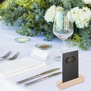 8 Pieces Wood Place Card Holders Table Number Holders Rustic Table Number Stands Wooden Sign Holders for Wedding Party Table Decoration