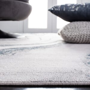 SAFAVIEH Orchard Collection Accent Rug - 3' x 5', Grey & Blue, Modern Abstract Design, Non-Shedding & Easy Care, Ideal for High Traffic Areas in Entryway, Living Room, Bedroom (ORC637F)