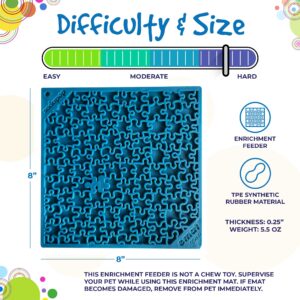 SodaPup Jigsaw eMat – Durable Lick Mat Feeder Made in USA from Non-Toxic, Pet-Safe, Food Safe Rubber for Mental Stimulation, Avoiding Overfeeding, Fresh Breath, Digestive Health, Calming, & More