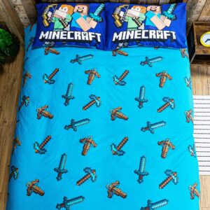 Minecraft Survive Double Duvet Cover and Pillowcase Set