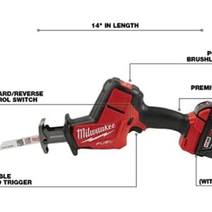 Milwaukee M18 FUEL 18-Volt Lithium-Ion Brushless Cordless HACKZALL Reciprocating Saw and Impact Driver Combo Kit (2-Tool)