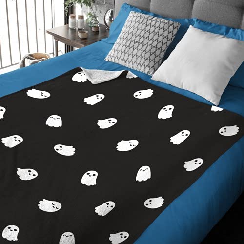 The Ghost Flannel Blanket Decor Soft Cozy Warm Fluffy Blanket for Bed Couch Travel Beach 50x40 inch for Kids