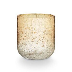 ILLUME Noble Holiday Winter White Small Crackle Glass Candle