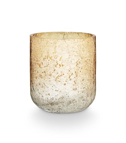 ILLUME Noble Holiday Winter White Small Crackle Glass Candle