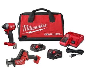 milwaukee m18 fuel 18-volt lithium-ion brushless cordless hackzall reciprocating saw and impact driver combo kit (2-tool)