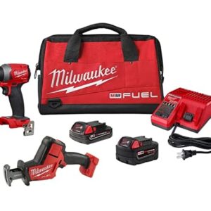 Milwaukee M18 FUEL 18-Volt Lithium-Ion Brushless Cordless HACKZALL Reciprocating Saw and Impact Driver Combo Kit (2-Tool)