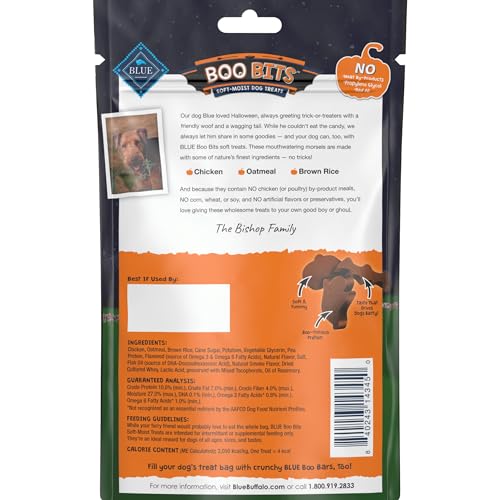 Blue Buffalo Boo Bits Soft & Chewy Halloween Dog Treats, Tasty Chicken Recipe, 4.5-oz Bag