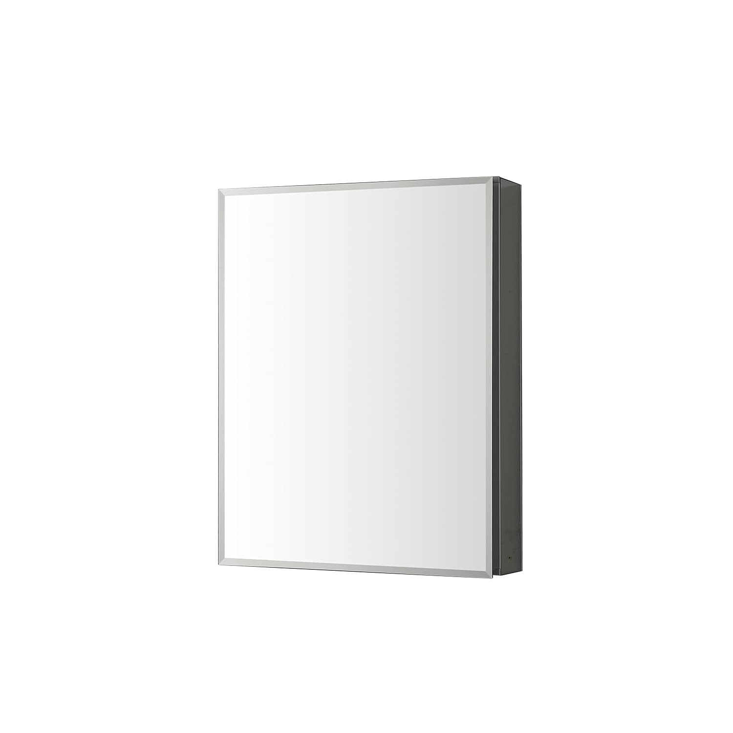 20 Inch x 26 Inch Aluminum Bathroom Medicine Cabinet, Recess Or Surface Mount