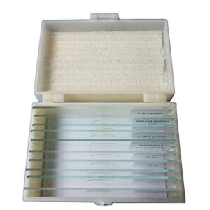 one set of 10pcs prepared microscope slides choice of 10 different themes (pollens prepared slides)