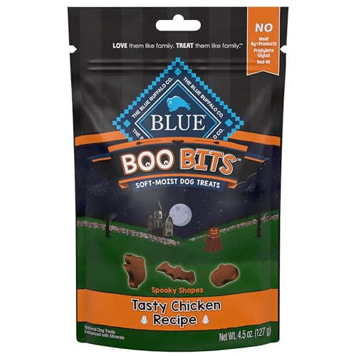 Blue Buffalo Boo Bits Soft & Chewy Halloween Dog Treats, Tasty Chicken Recipe, 4.5-oz Bag