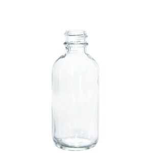 GlassBottleOutlet (Pack of 80) 2 oz. Clear Boston Round with Black Fine-Mist Sprayer