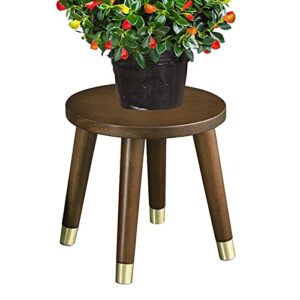 Natural and Co. Wooden Stool Round Step Stool 10 Inch Plant Stands Detachable Legs Vanity Stool Bench, 12X12X10 inch, tongjiao303026