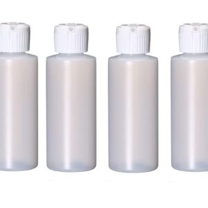 Natural Farms 2 oz Natural Pour Spout Plastic Bottles - 6 Pack - for Essential Oils, Perfumes, Lotions