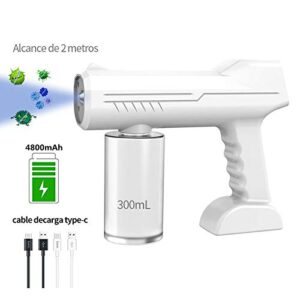 Disinfectant Fogger,Handheld Rechargeable Nano Atomizer,Blue Light Steam Spray Disinfection Sprayer,Touch Screen Smart Version for Home, Office, School Or Garden