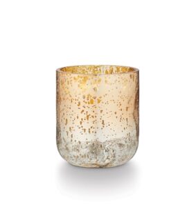 illume noble holiday winter white small crackle glass candle