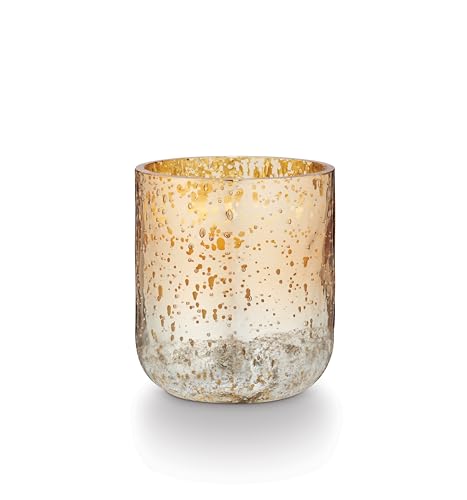 ILLUME Noble Holiday Winter White Small Crackle Glass Candle