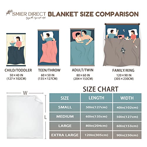 Smier Direct Cute Potato Soft Comfy Flannel Blanket Fluffy Queen Plush Throw Twin Cozy Outdoor Picnic Living Room Travel Couch 50x40in for Children