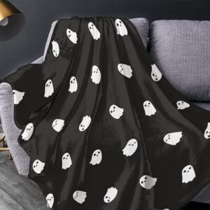 The Ghost Flannel Blanket Decor Soft Cozy Warm Fluffy Blanket for Bed Couch Travel Beach 50x40 inch for Kids