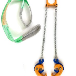 55 Gallon Drum Lifting Chain Hoist with 1 Ton Capacity - Webbing Sling Included for Extra Attachment Options Forklift, Crane, Jib Boom, Chain Lifter