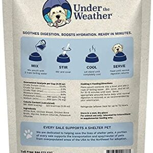 Under the Weather Bland Diet for Dogs | Easy to Digest for Sick Dogs |Always Be Ready| Contains Electrolytes - All Natural Freeze Dried 100% Human Grade Meats| 2 Pack- Chicken, Rice & Bone Broth - 6oz