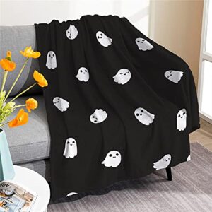 The Ghost Flannel Blanket Decor Soft Cozy Warm Fluffy Blanket for Bed Couch Travel Beach 50x40 inch for Kids