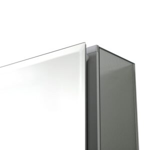 20 Inch x 26 Inch Aluminum Bathroom Medicine Cabinet, Recess Or Surface Mount