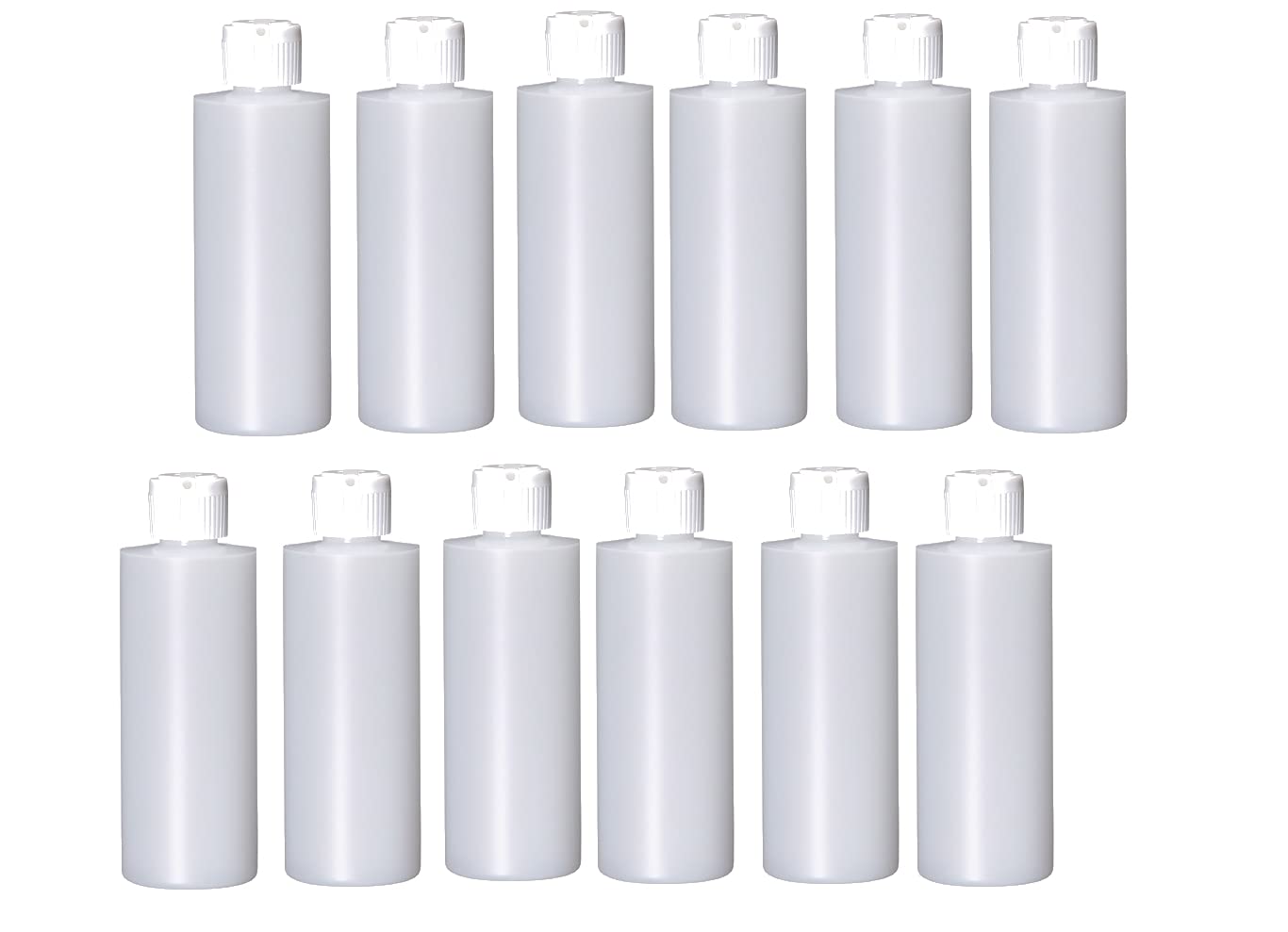 Natural Farms 4 oz Plastic Flip Top Pour Spout Bottles - 12 Pack - for Essential Oils, Perfumes, Lotions