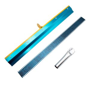 Stainless Steel Notched Squeegee Epoxy Cement Painting Coating Self Leveling Flooring Gear Rake Construction Hand Tools (5MM)