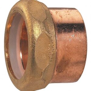 Mueller Industries Cast Brass Trap Adapter, C x SJ Connection Type, 1-1/2" Tube Size - A 11356