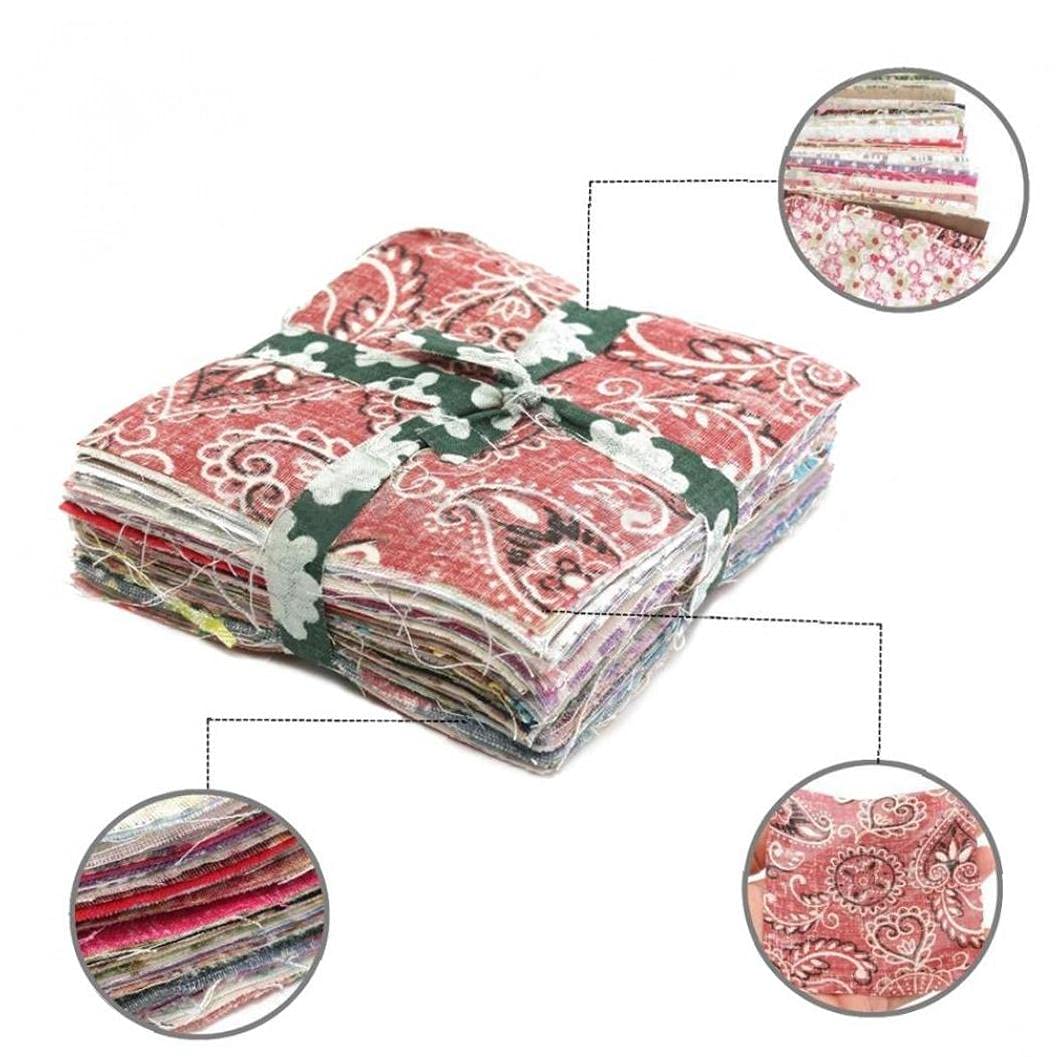 100pcs 10x10cm Square Floral Cotton Fabric Patchwork Cloth Printed Fabric Quilting Sewing Craft Bundle