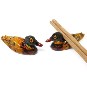 Honbay 10PCS Cute Duck Chopsticks Rest Rack Stand Holder for Chopsticks, Forks, Spoons, Knives, Paint Brushes