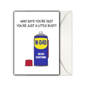 gifting giggles funny happy birthday card for dad – from son, daughter, kids, children, all of us - great happy bday gift for father, papa, step dad, daddy, padre | 30th 40th 50th 60th 70th 80th