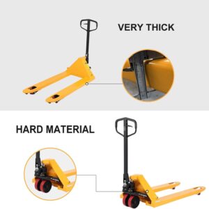 Tory Carrier Manual Pallet Jack 5500 Lb. Capacity, Pallet Truck 48 × 27 Fork Size Standard Duty Hand Trucks