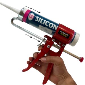 Compact 11” Caulking Gun - Anti Drip Extreme-Duty Caulking Gun - New and Innovative Design - Lightweight Metal Frame